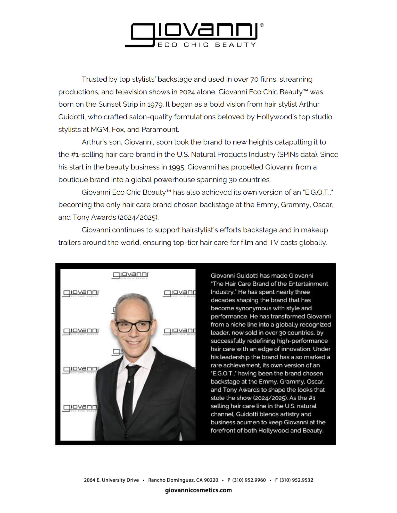 Press – Giovanni Cosmetics